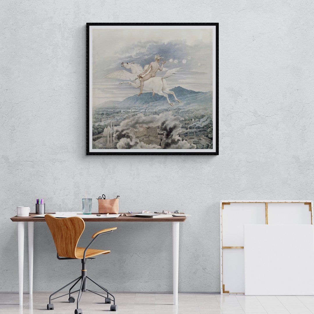Allegory of Beuth Riding Pegasus by Karl Friedrich Schinkel Vintage ...