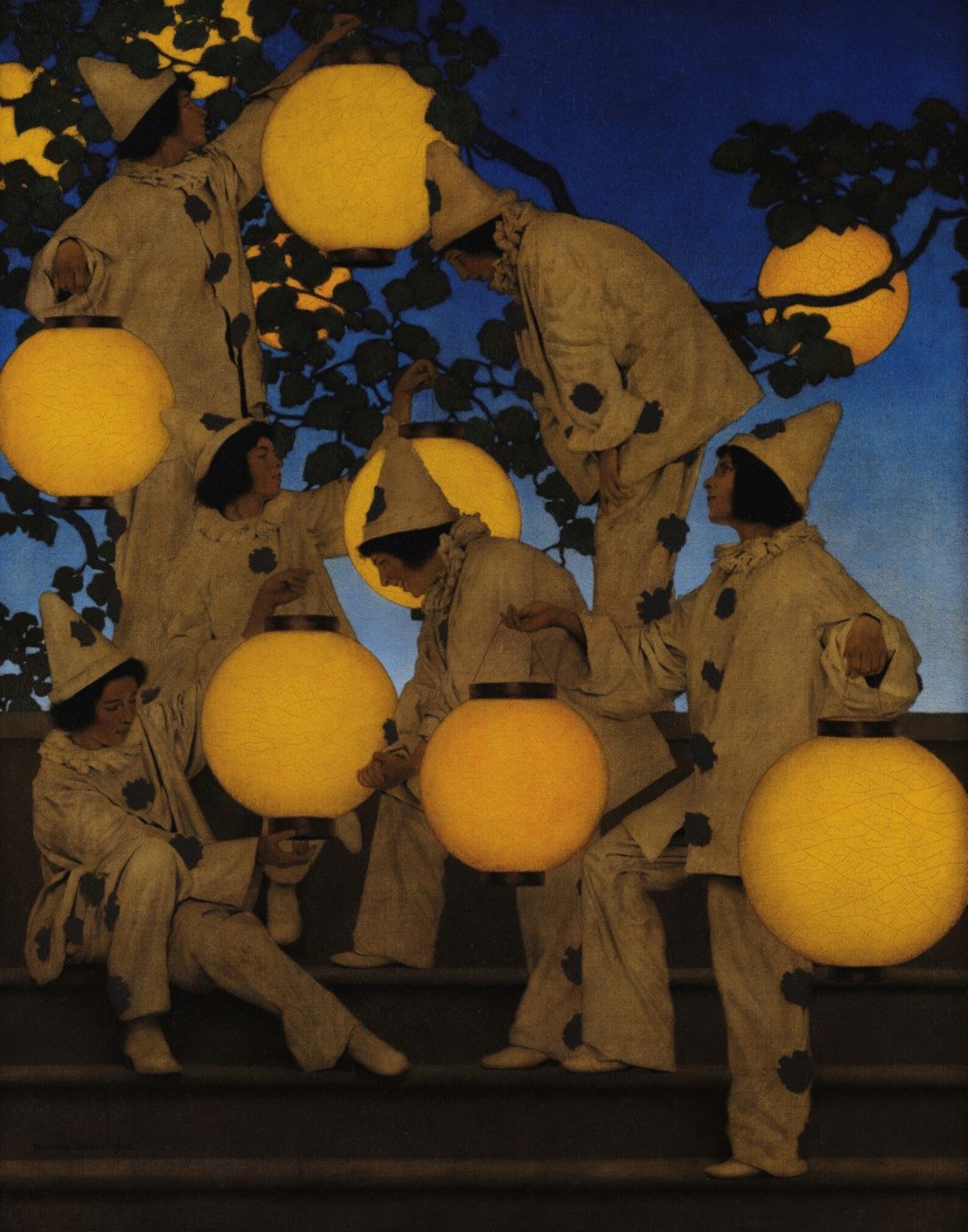 Maxfield Parrish Clown Lantern Canvas Print, Circus Art - Etsy