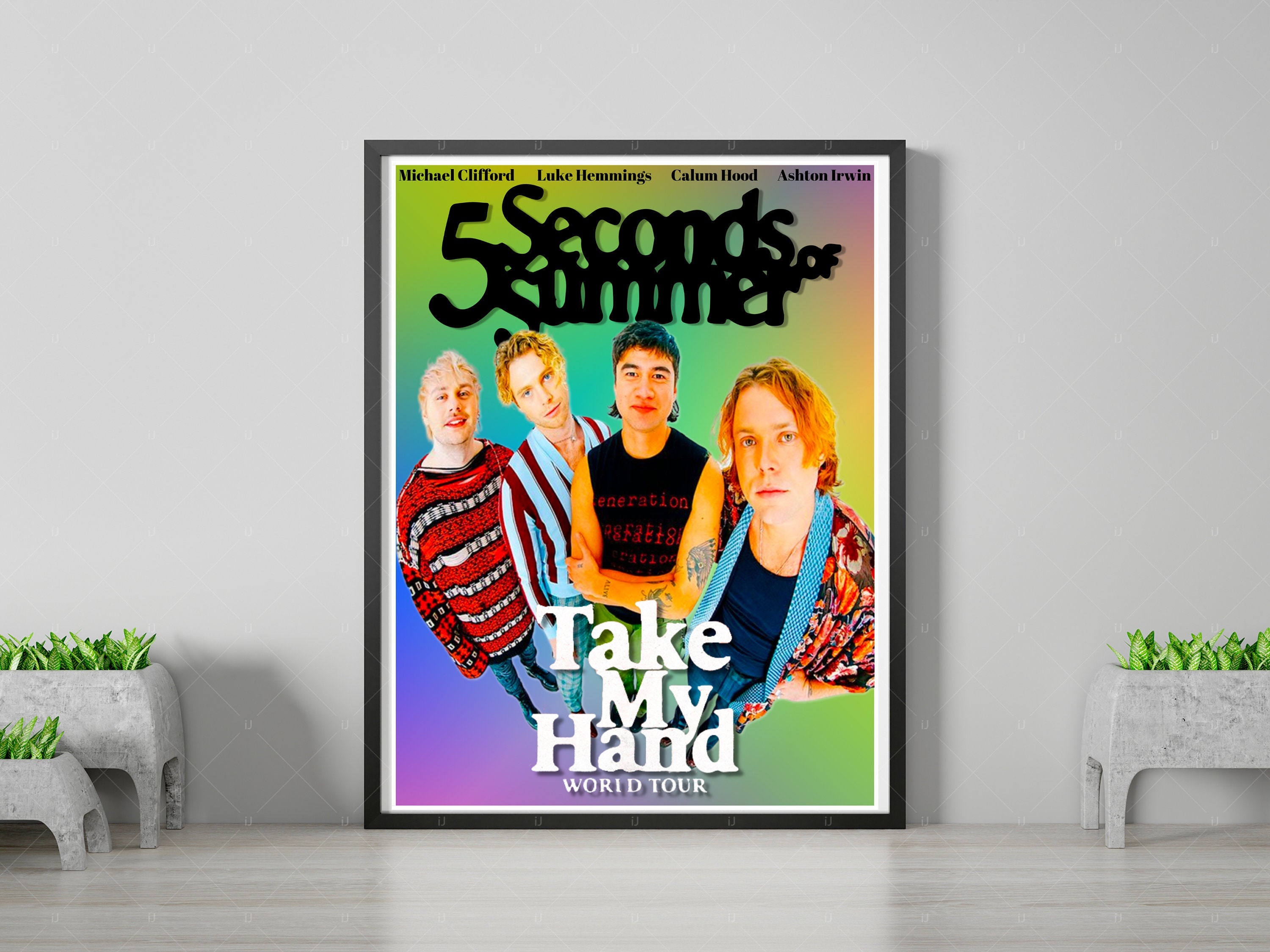 5SOS Digital Tour Poster | Take My Hand Tour Poster | Digital Poster ...