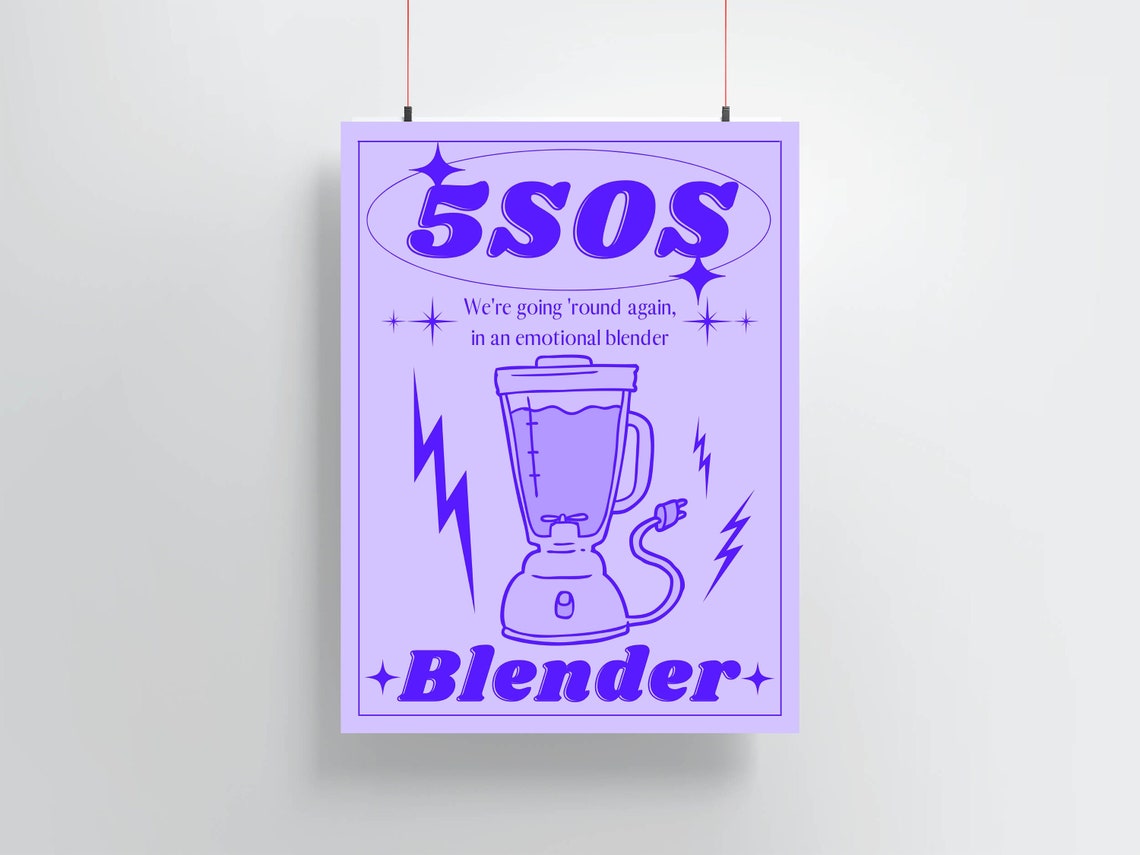 5SOS Blender Poster Printable | Digital 5SOS Poster | 5 Seconds of ...