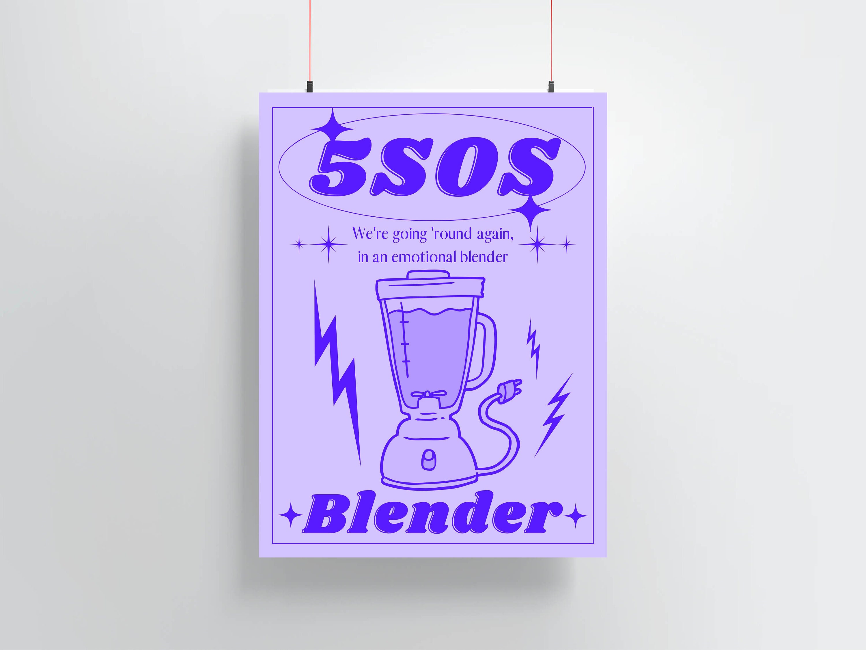 5SOS Blender Poster Printable | Digital 5SOS Poster | 5 Seconds of ...