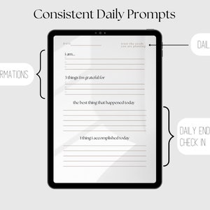 Digital 30 Day Daily Journal, Unique Journal Prompts, Self Care Journal ...