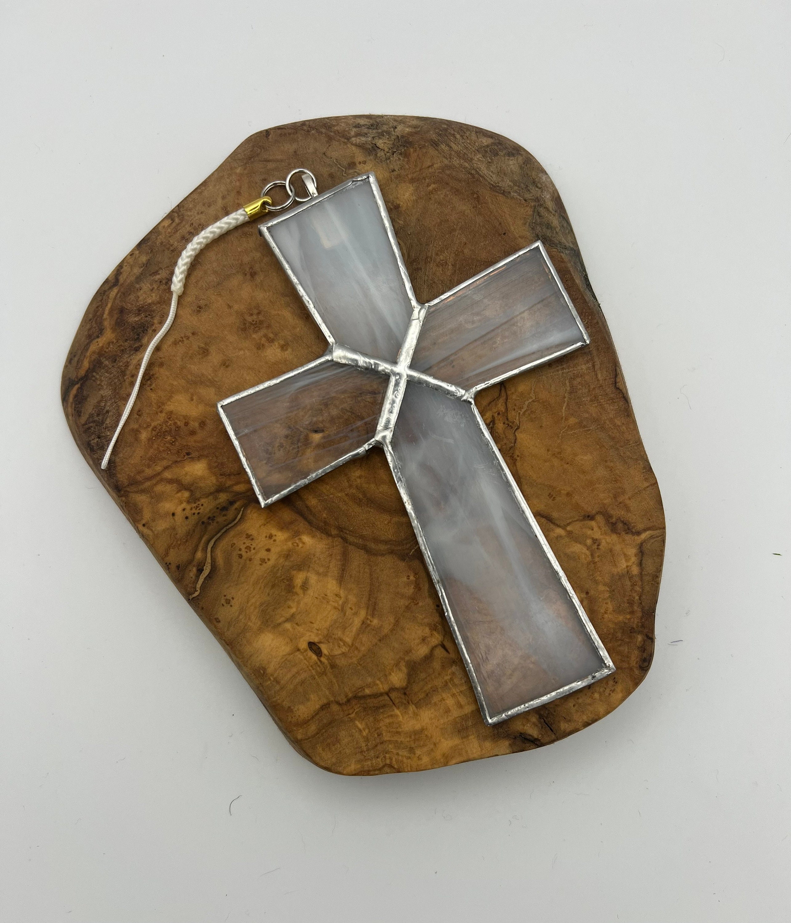 Stained Glass Cross Suncatcher - Etsy