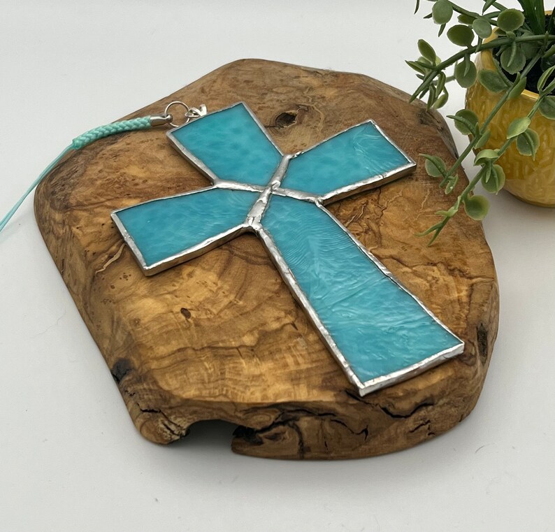Stained Glass Cross Suncatcher - Etsy