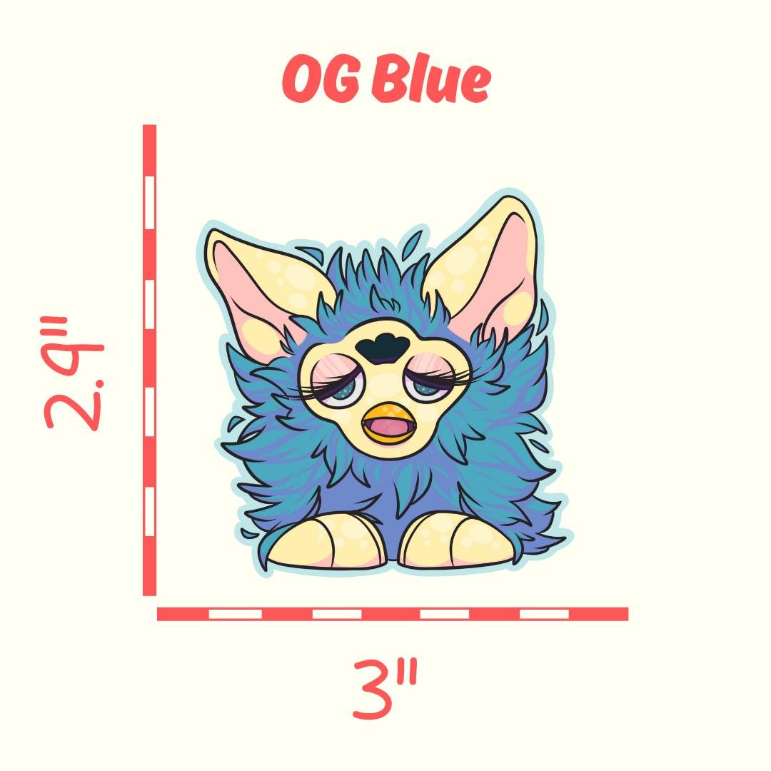 Furbies and Friends / Die Cut Waterproof Vinyl Sticker - Etsy