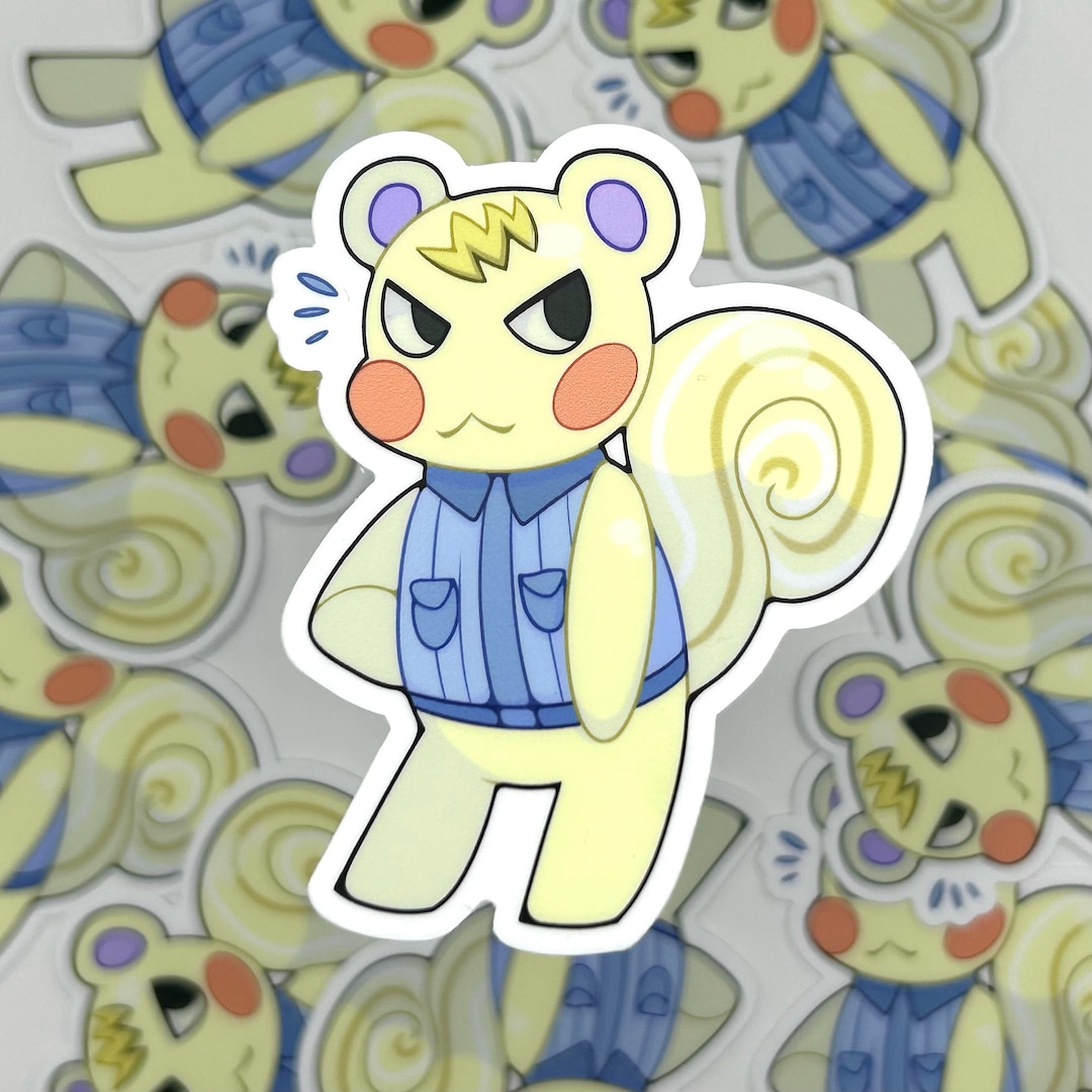 ACNH / Marshall / Squirrel Villager / Die Cut Waterproof Vinyl Sticker ...
