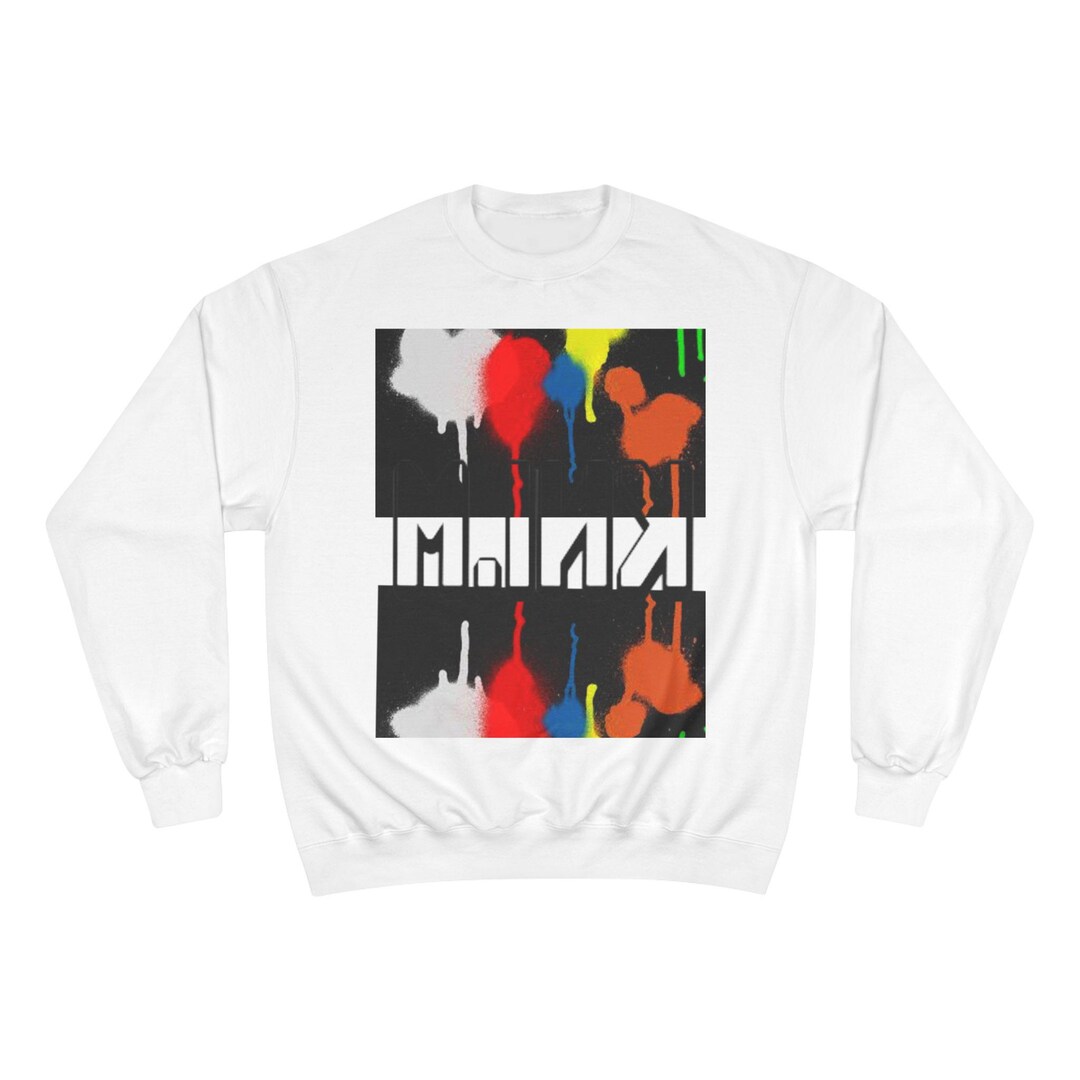 Colorful Drip Art Champion Sweatshirt, Artistic Sweatshirt, Casual Wear ...