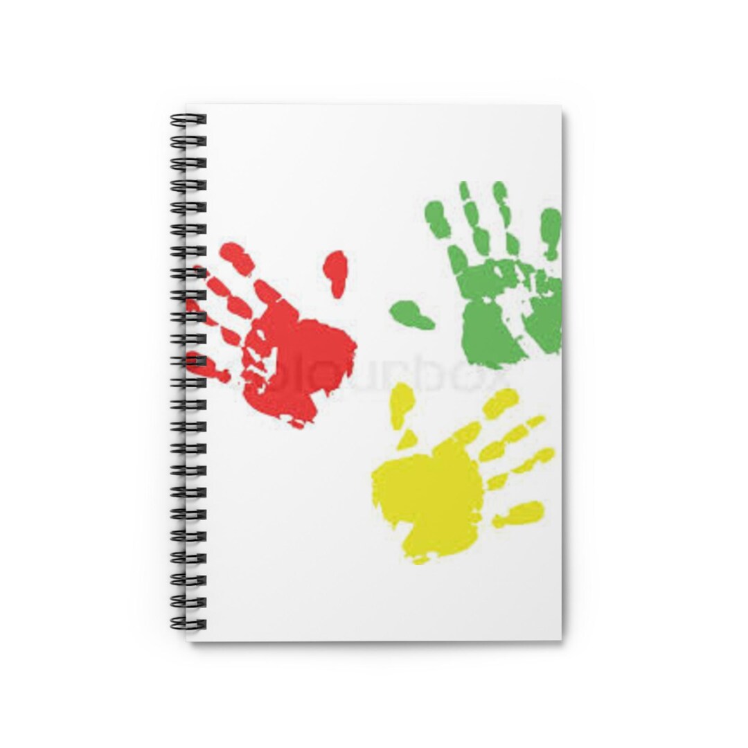 Colorful Handprint Spiral Notebook - Perfect for Kids, School, Gifts ...
