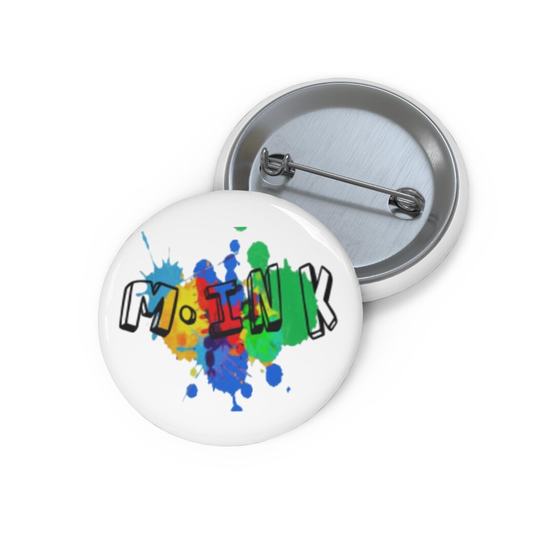 Colorful Paint Splatter MOM Ink Pin Button | Round Art Badge - Etsy