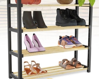 Wooden Shoe Rack, Shoe Rack, Drop Cap Shoe Cabinet, Hidden Shoe Rack - Etsy