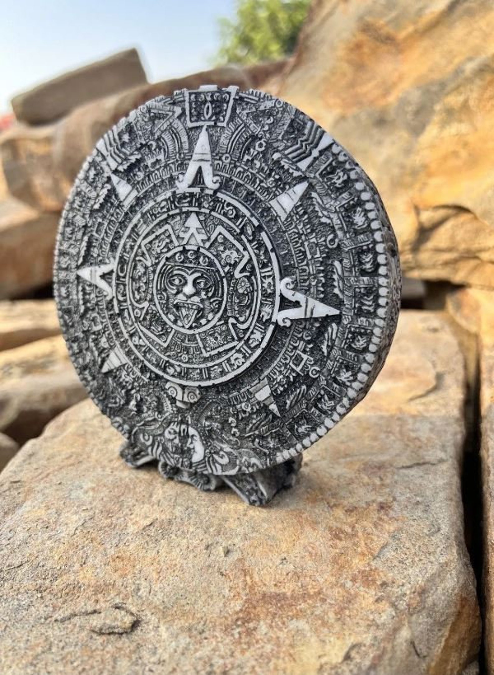 Mayan Calendar & Aztec Solar Calendar Polyester Casting Handmade ...