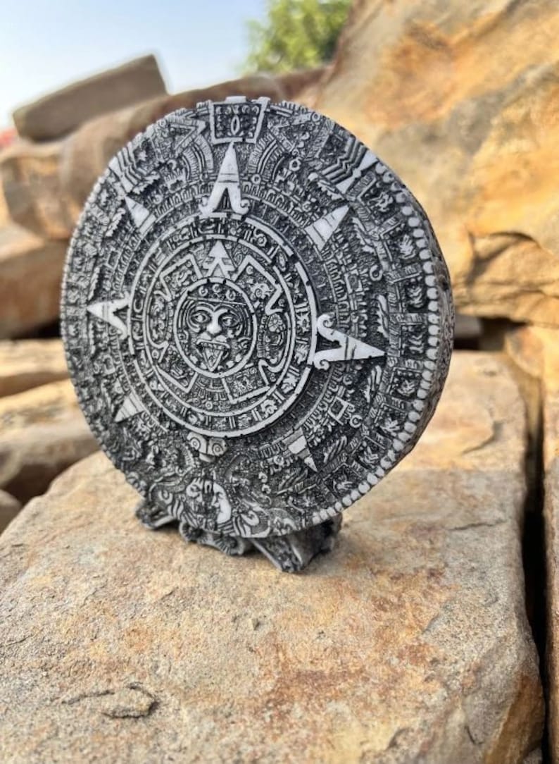 Mayan Calendar & Aztec Solar Calendar Polyester Casting Handmade ...