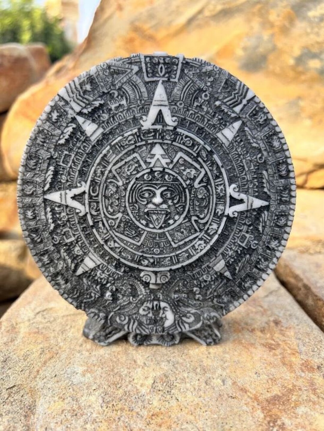 Mayan Calendar & Aztec Solar Calendar Polyester Casting Handmade ...