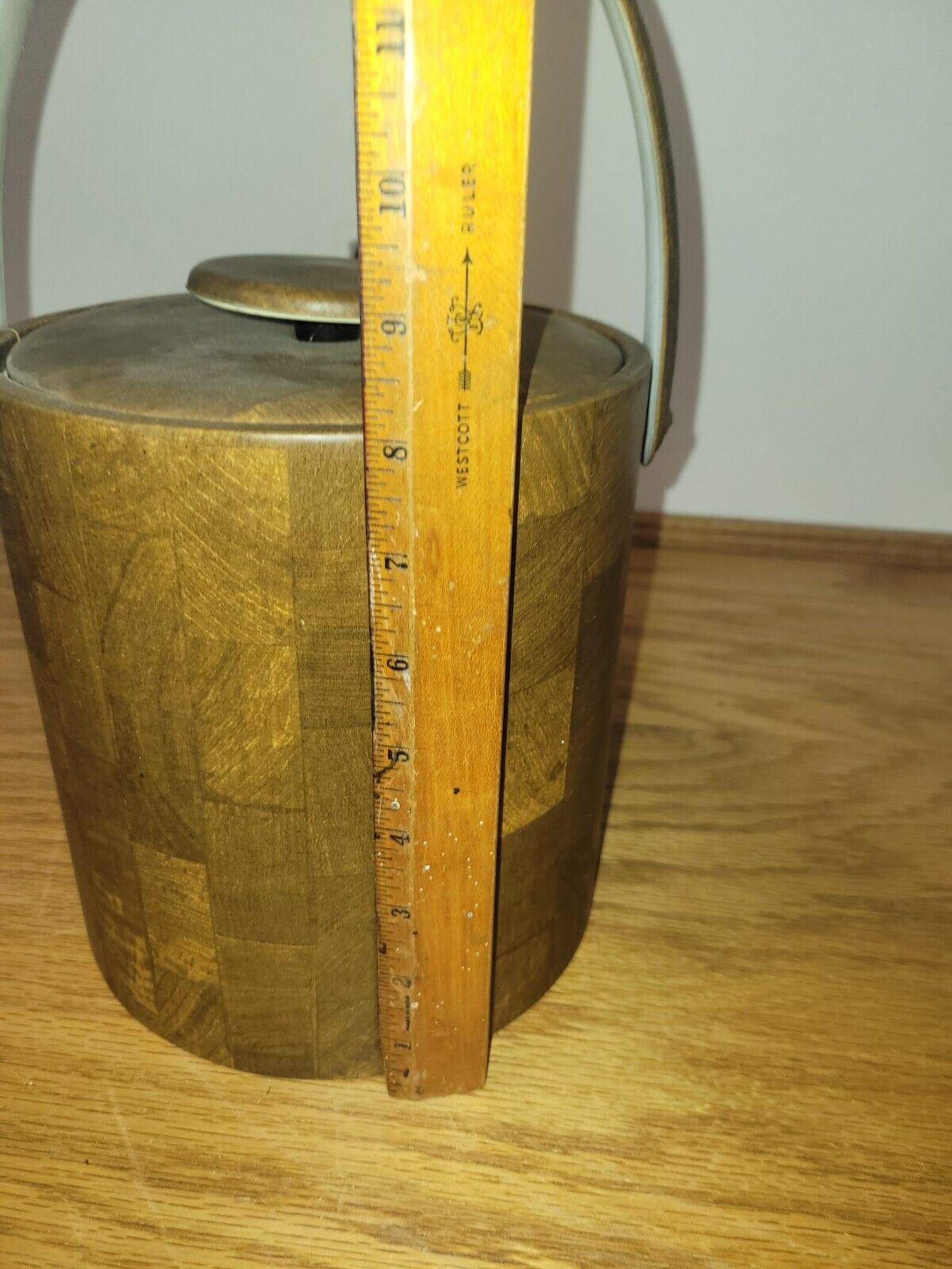 Vintage Ice Bucket Brown Vinyl 60s 70s Retro Vintage Barware Masculine ...