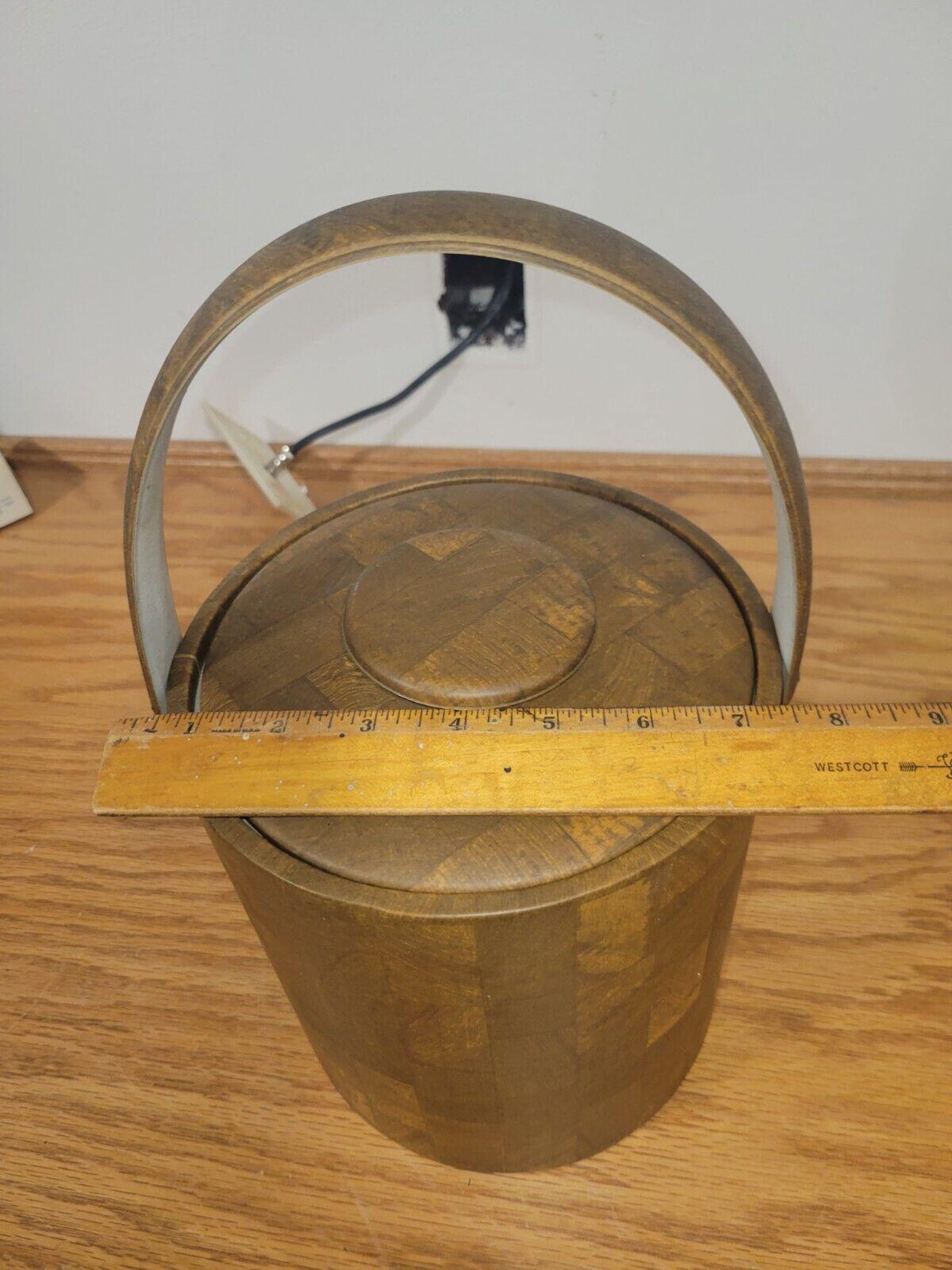 Vintage Ice Bucket Brown Vinyl 60s 70s Retro Vintage Barware Masculine ...