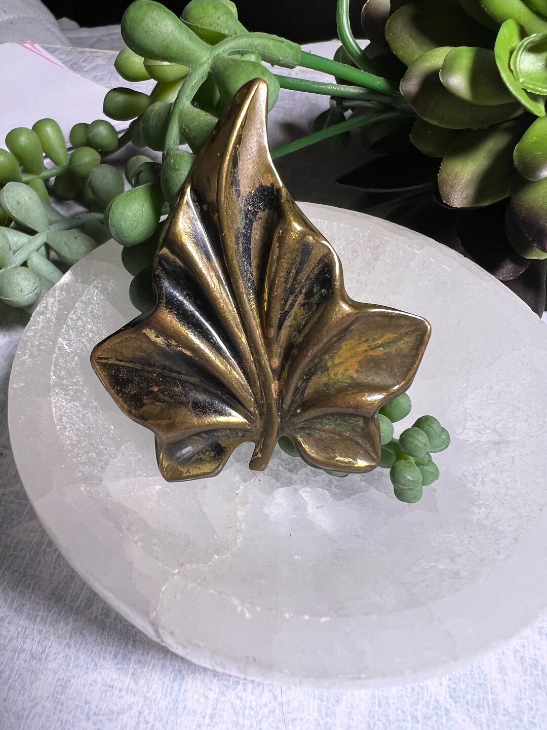 Old Brass Pin Leaf Design - Etsy