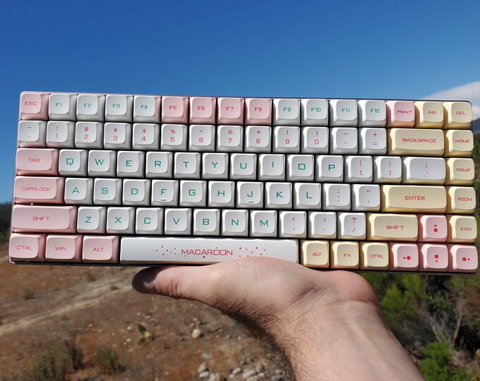 Tocky Custom Metal Mechanical Keyboard 75% W/ Akko CS Silver Gaming ...