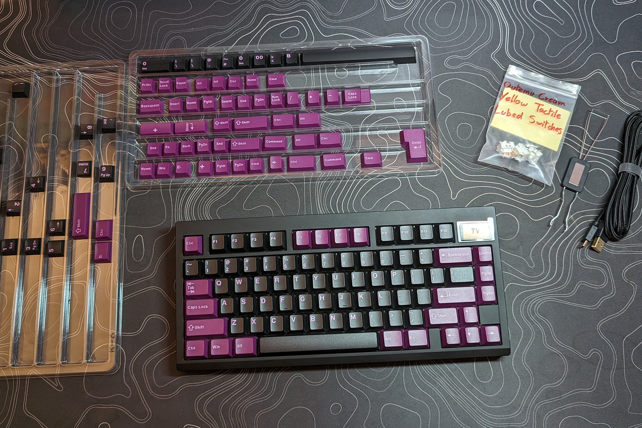 75% Silent Custom Wireless Mechanical Keyboard W/ Lubed Silent Cream ...