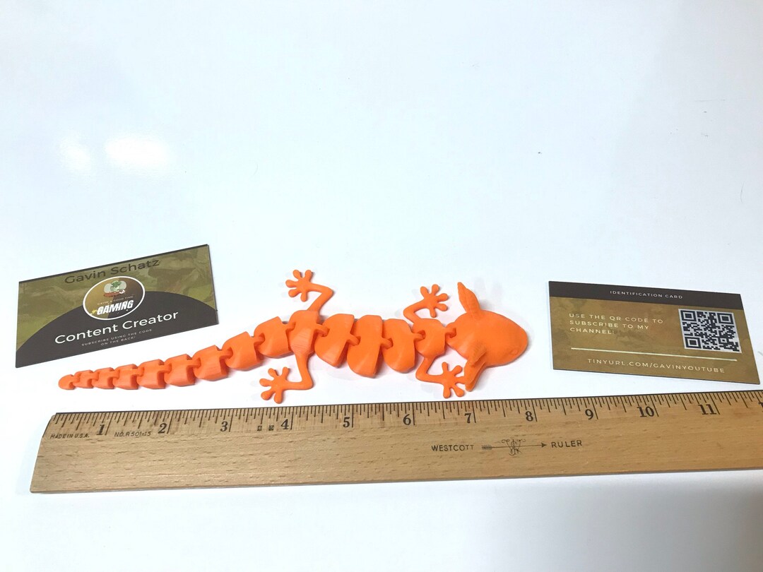 Axolotl Lizard 3D Printed Fully Movable Jointed Large Toy Lizard - Etsy