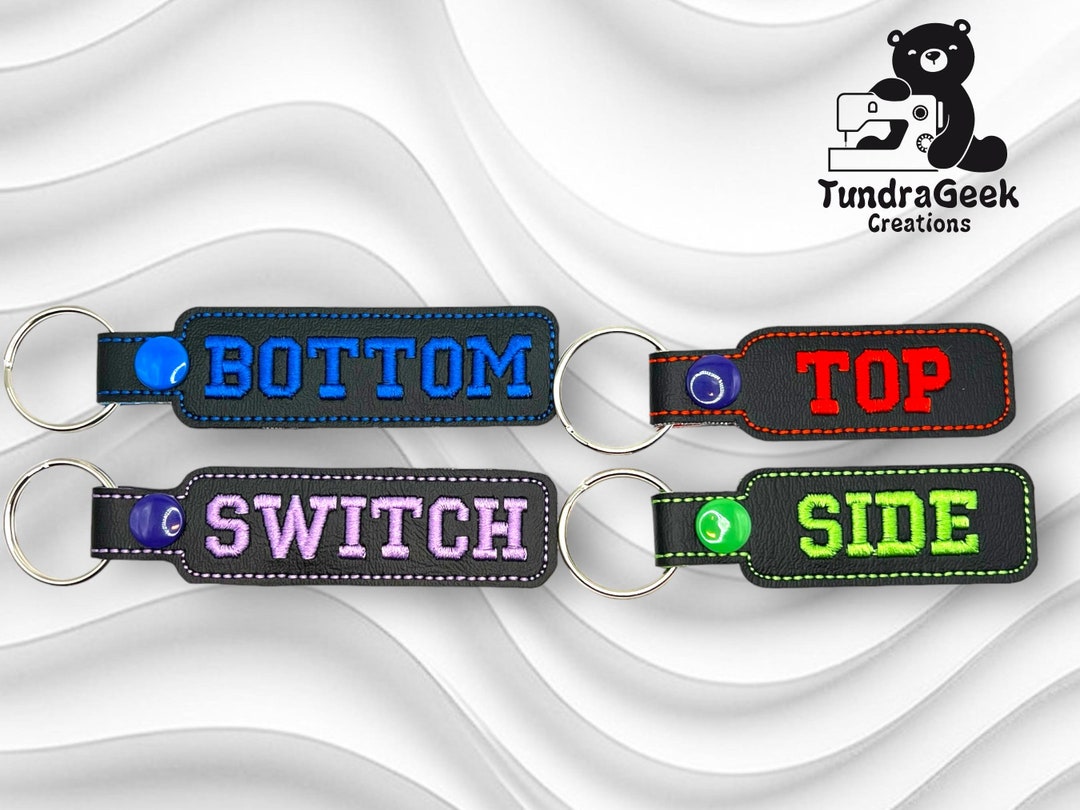 Position Tag Embroidered Snap Tab Keychains - Etsy