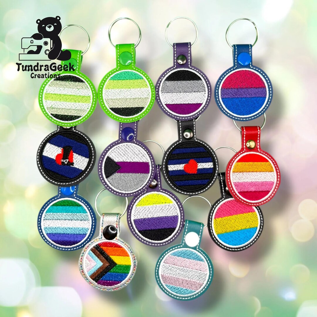 Pride Flag Keychain - Round - Etsy