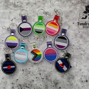 Pride Flag Keychain - Round - Etsy