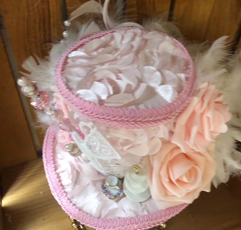 Pink Tea Top Hat, Tea Party Hat, Derby Hat, Party Hat, Garden Hat ...