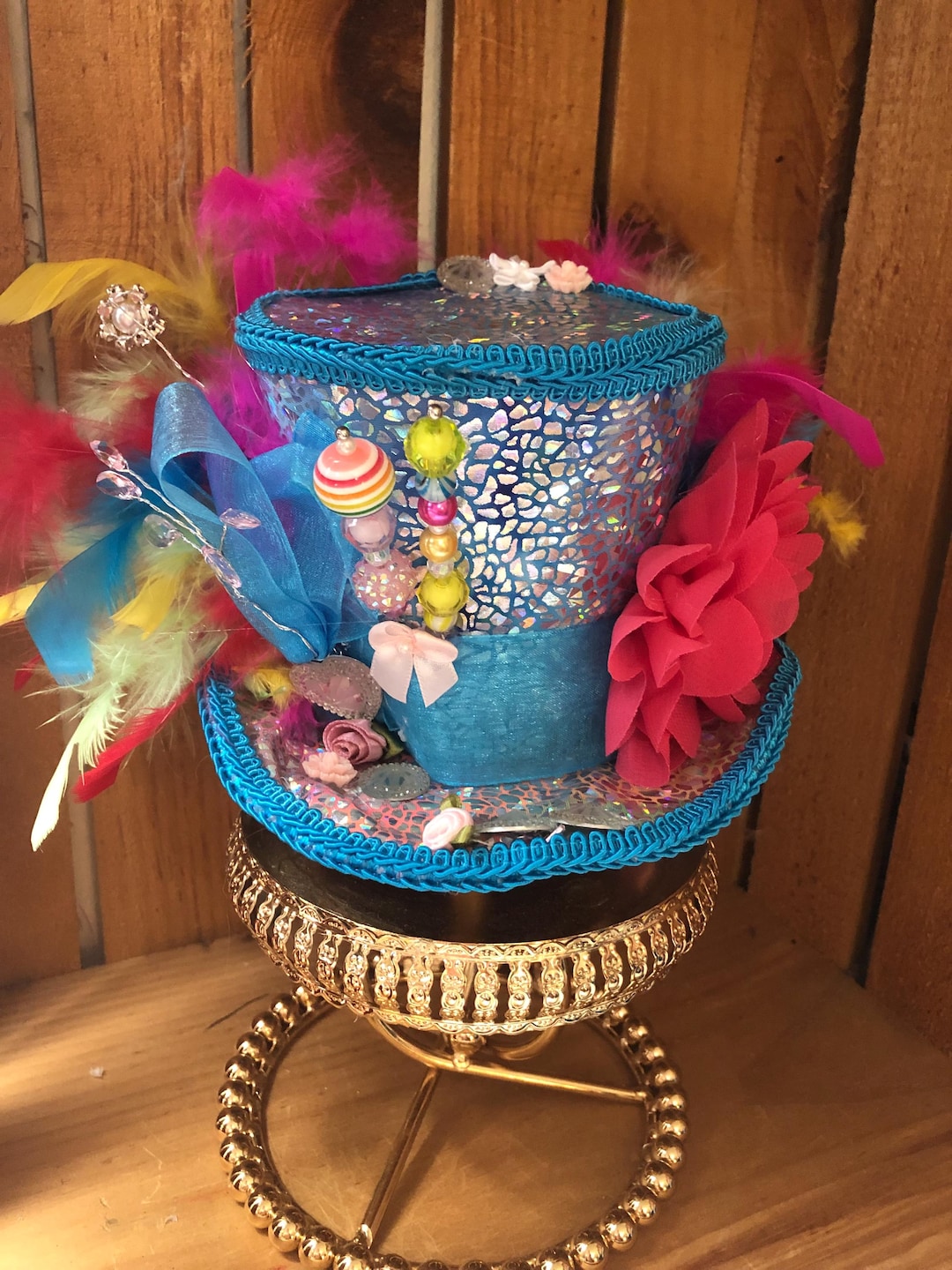 Whimsical Fun Colorful Tea Hat, Tea Party Hat, Derby Hat, Party Hat ...