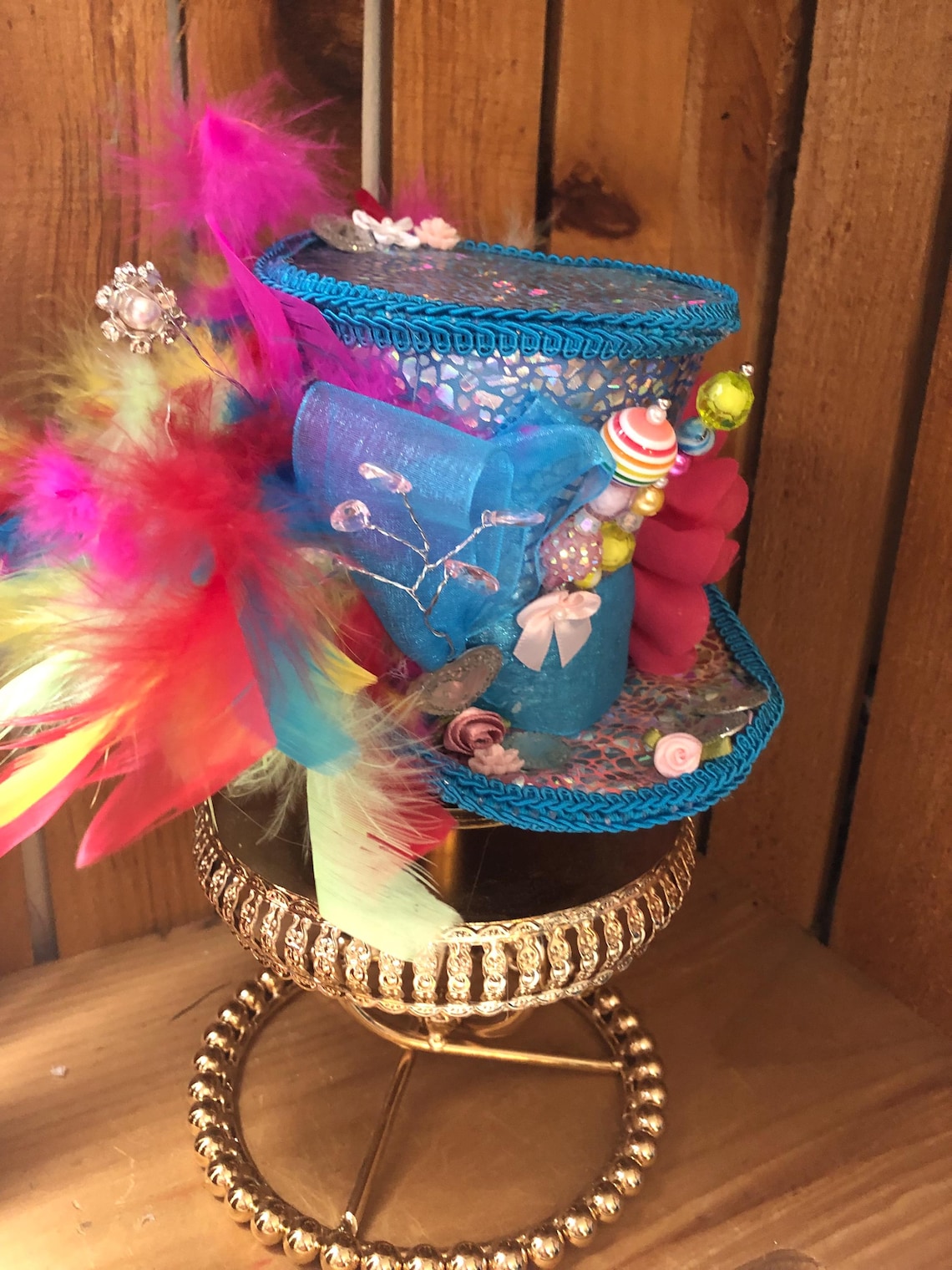 Whimsical Fun Colorful Tea Hat, Tea Party Hat, Derby Hat, Party Hat ...