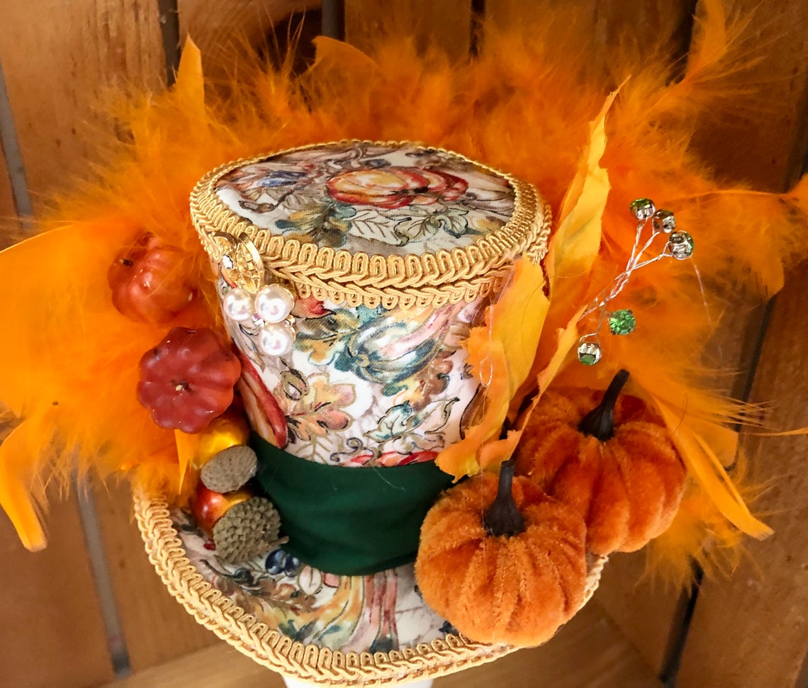 Fall Tea Hat Pumpkins Tea Party Hat Derby Hat Party Hat - Etsy