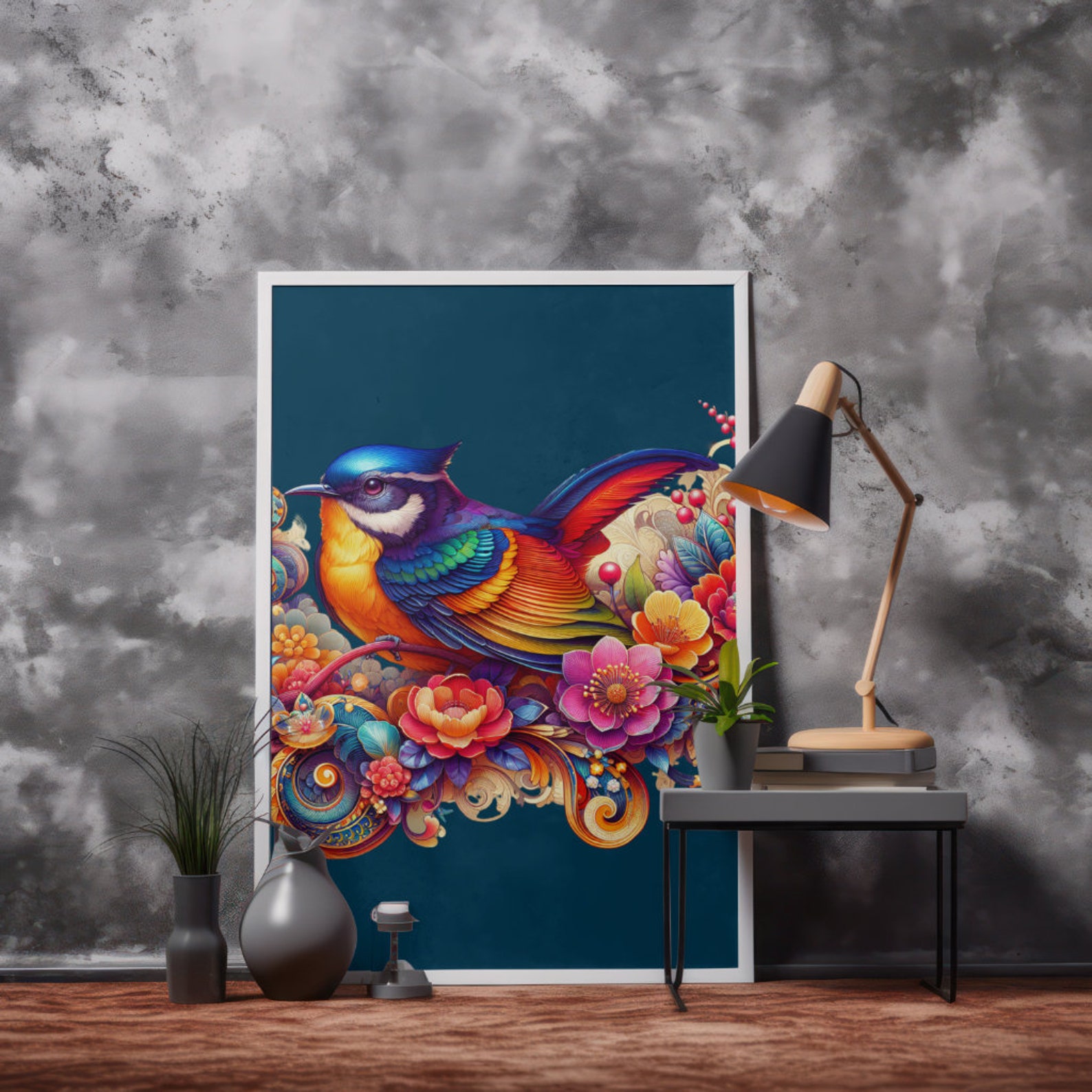 Thai Bird Wall Art, Printable Poster, Instant Download, Traditional ...