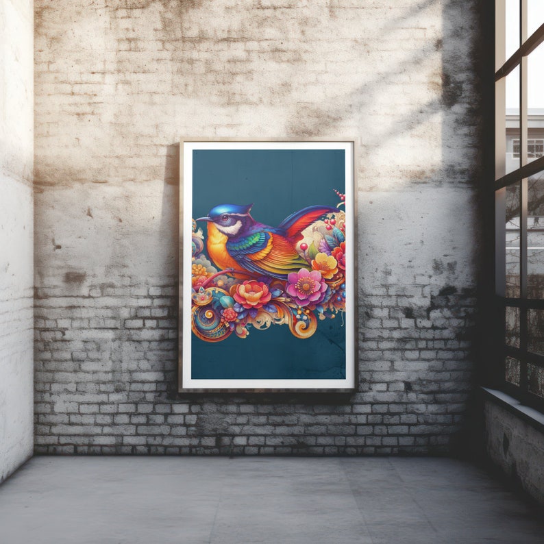 Thai Bird Wall Art, Printable Poster, Instant Download, Traditional ...