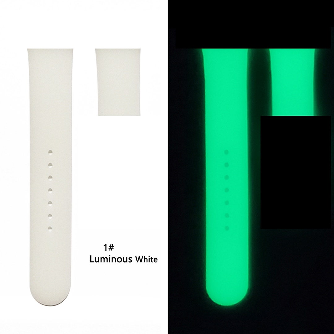 Silicone Fluorescent Band Apple Watch Band Solid Color - Etsy