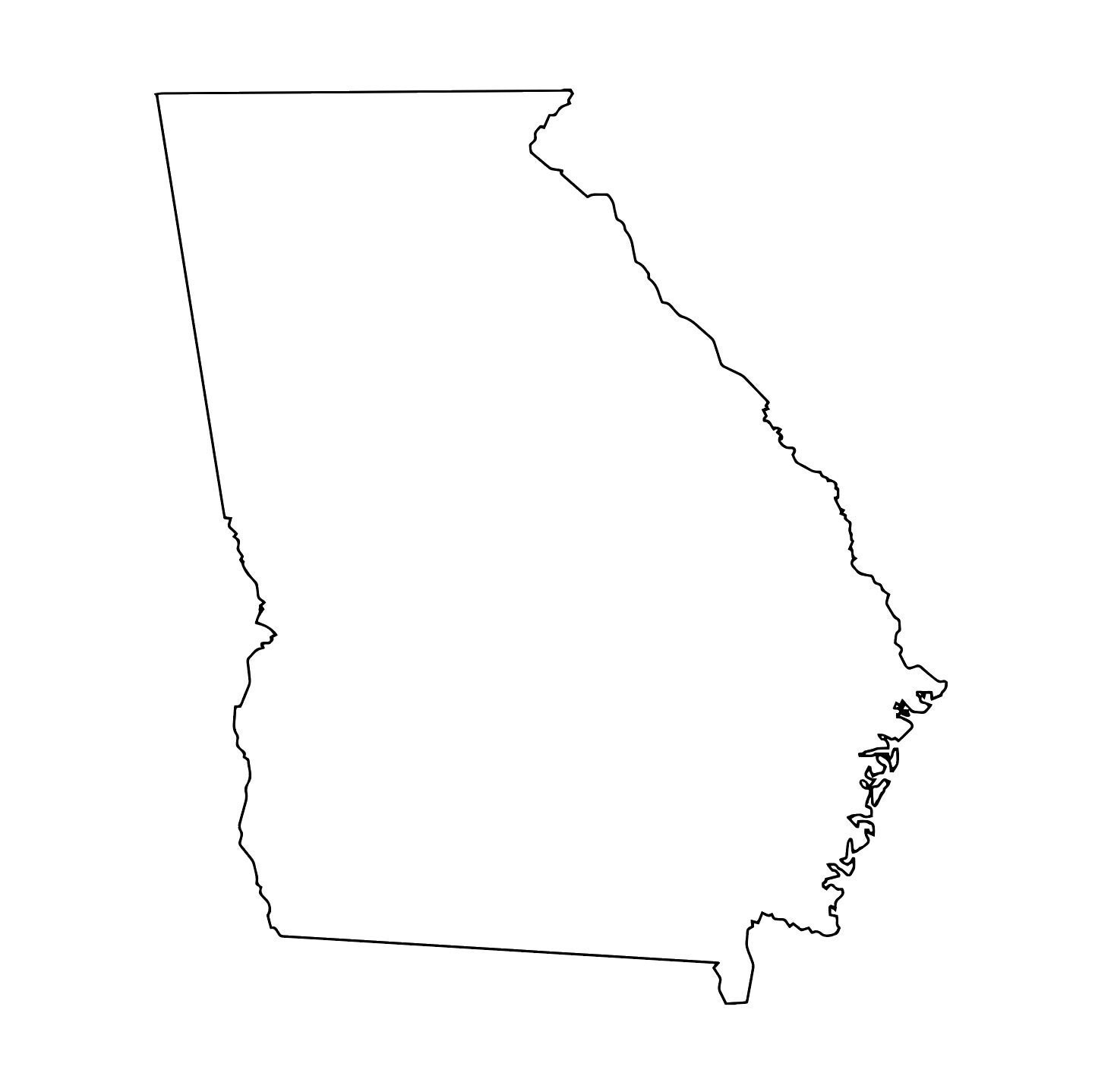 Georgia Outline Solid SVG, Cricut, Cutting, Laser, Engraving, State Svg ...