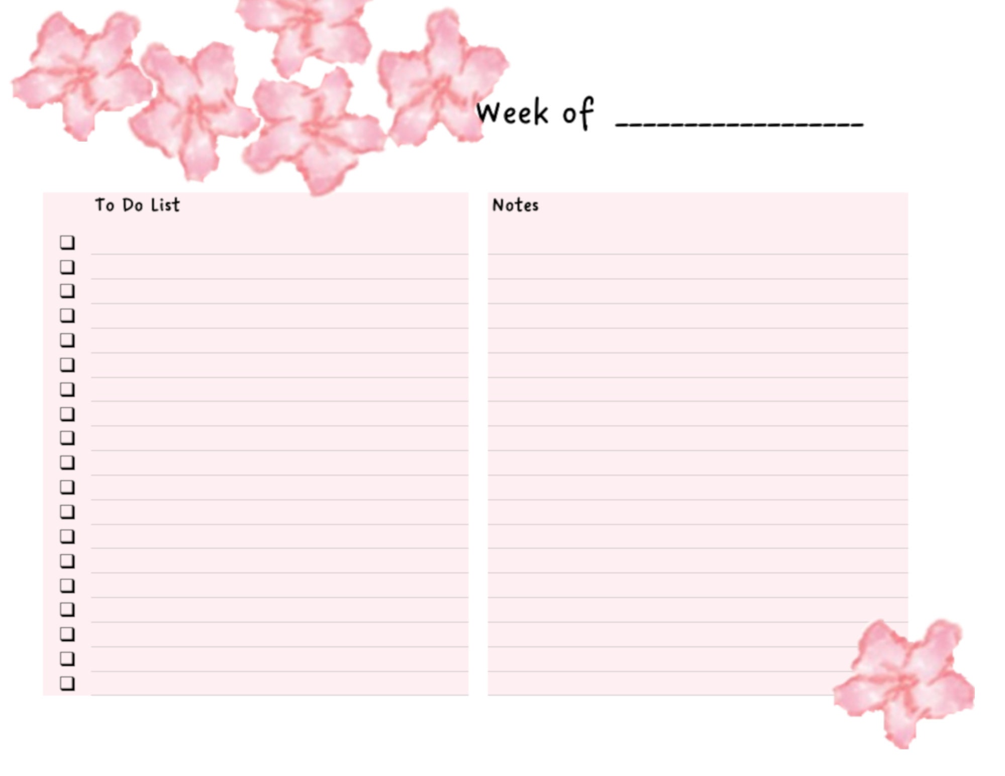 To-do List & Notes Cherry Blossoms - Etsy