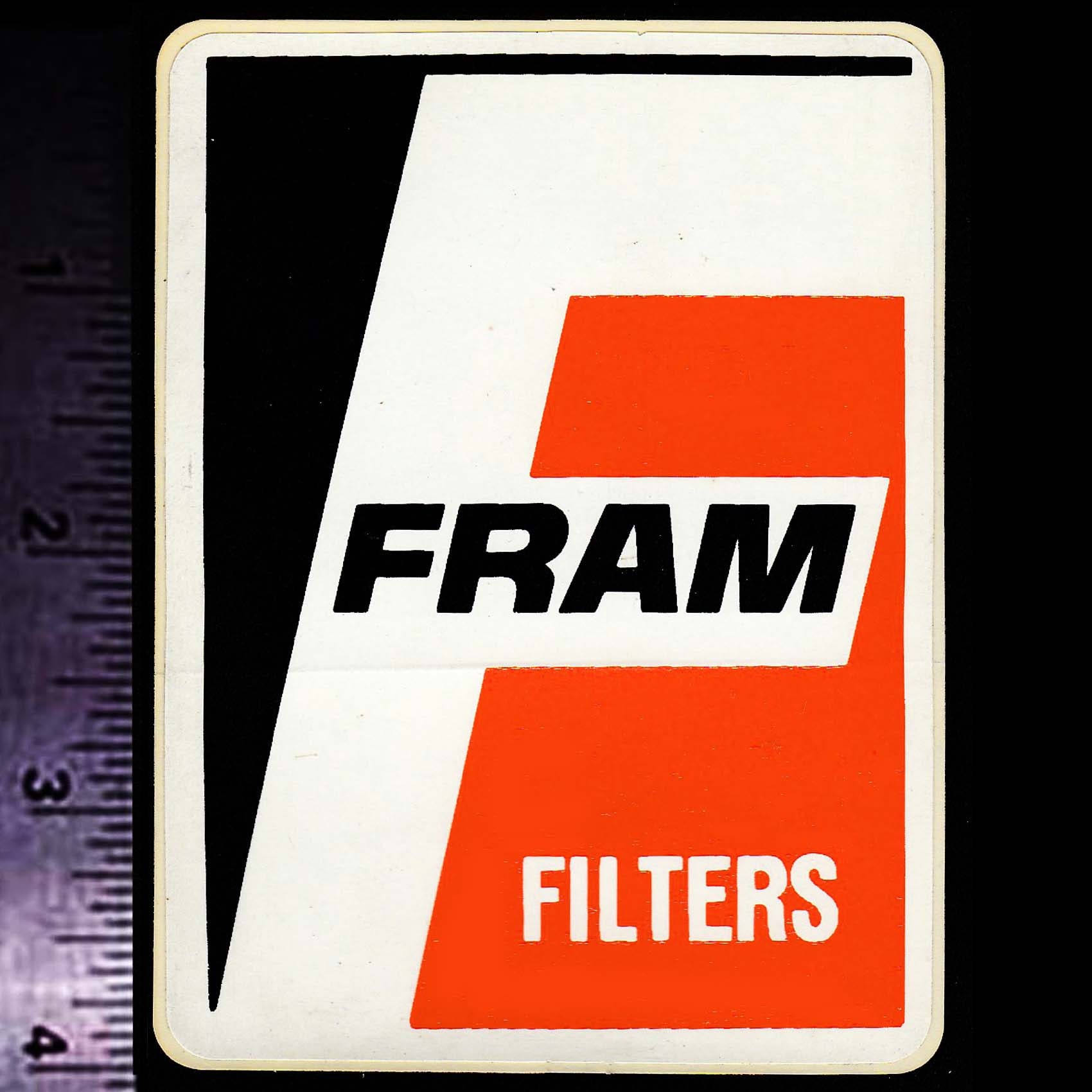 FRAM FILTERS - Original Vintage 1960's 70's Racing Decal/sticker NHRA ...