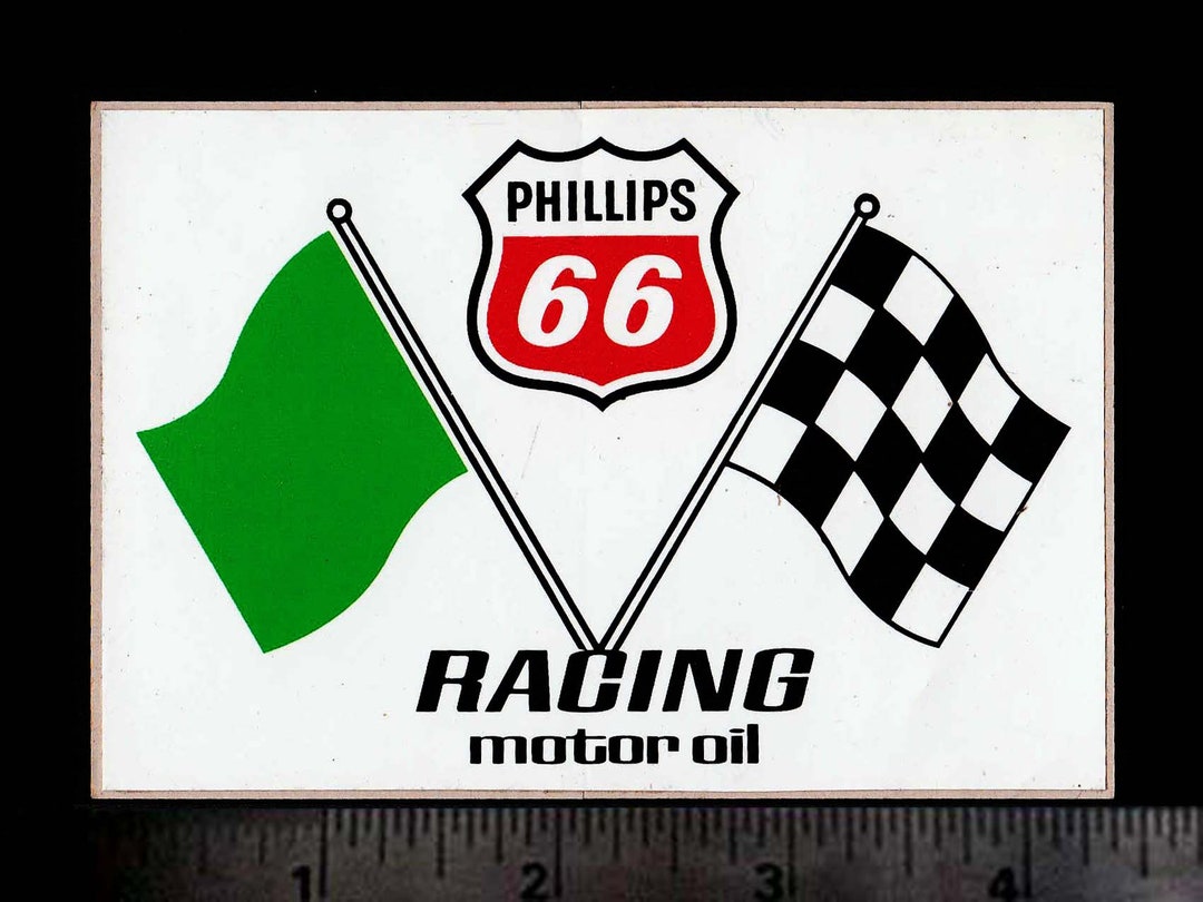 PHILLIPS 66 Racing Motor Oil - Original Vintage 1960’s 70's Racing ...