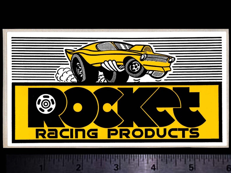 ROCKET Wheels - Original Vintage 1970's Racing Decal/sticker Ford ...