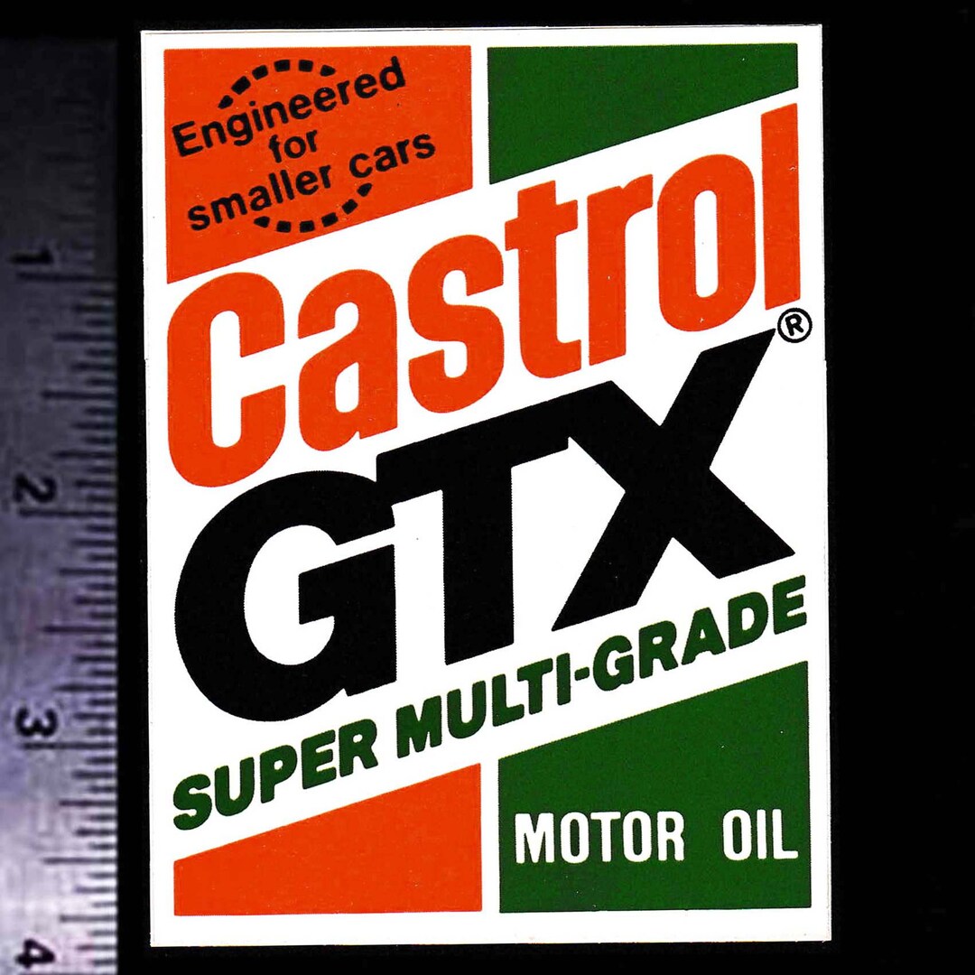 CASTROL GTX Motor Oil - Original Vintage 1970's Racing Decal/sticker - Etsy