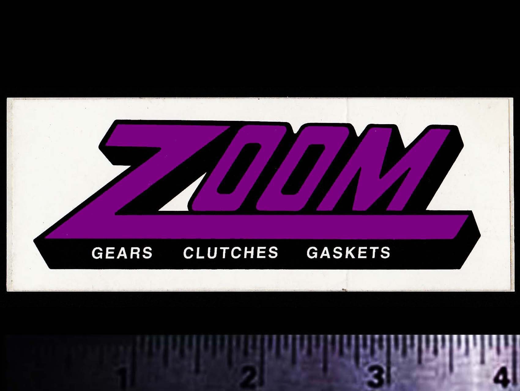 ZOOM Gears Clutches Gaskets Original Vintage 1960s 70s Racing Decal ...