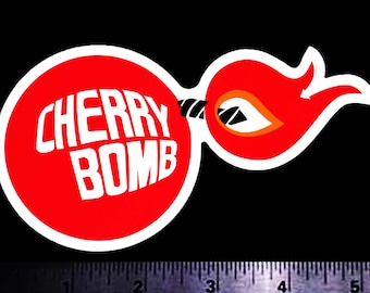 Cherry Bomb Tattoo Art Design Full Color Vinyl Decal for Car, Macbook ...