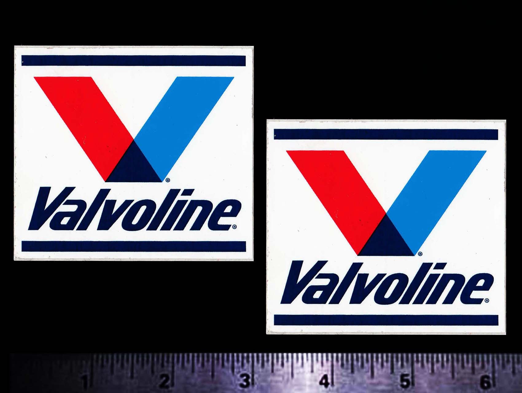 VALVOLINE Motor Oil - Set of 2 Original Vintage 1980's Racing Decals ...
