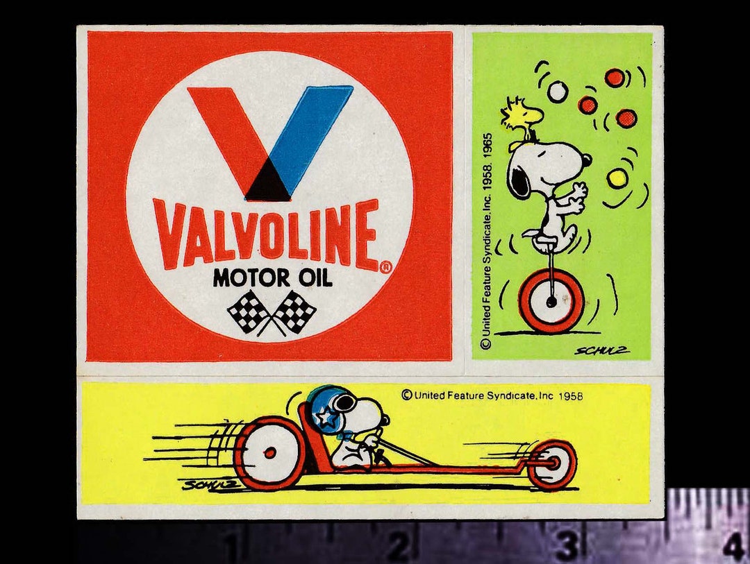 VALVOLINE Motor Oil - Original Vintage 1960's 70's Racing Decals ...