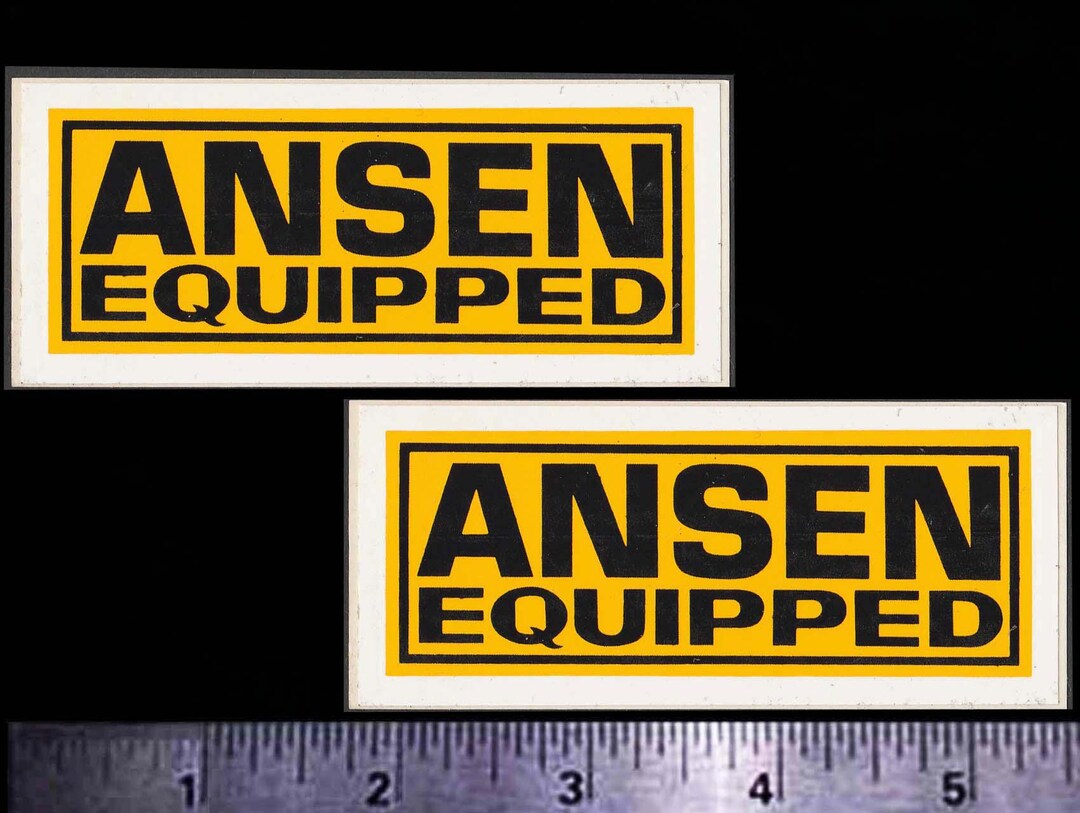 ANSEN Equipped - Set of 2 Original Vintage 60's 70's Racing Decals ...