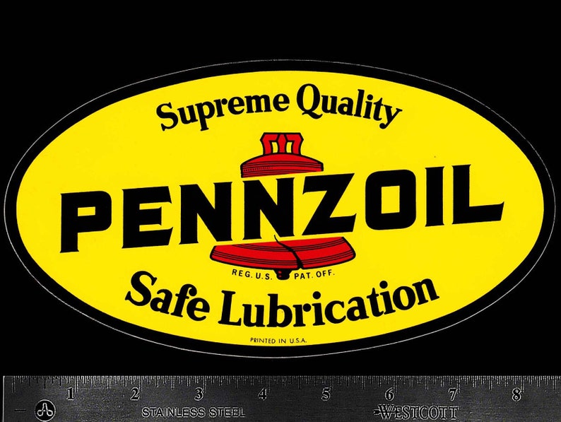 PENNZOIL - Original Vintage 1960's 70's Racing Decal/sticker - 8.50 ...