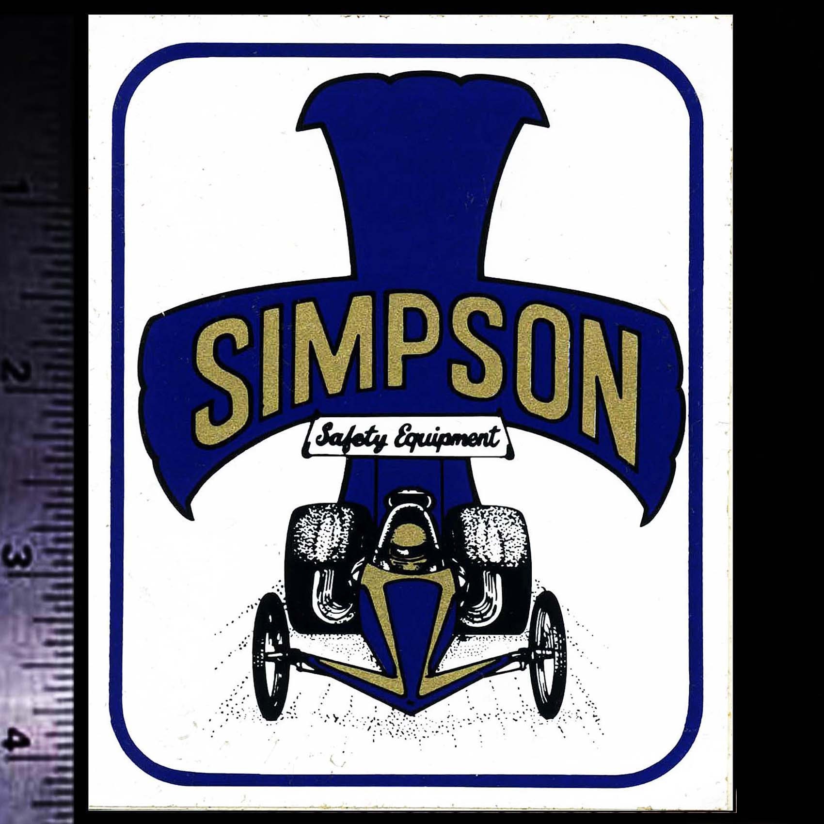 SIMPSON Safety Equipment - Original Vintage 1960's 70's Racing Decal ...