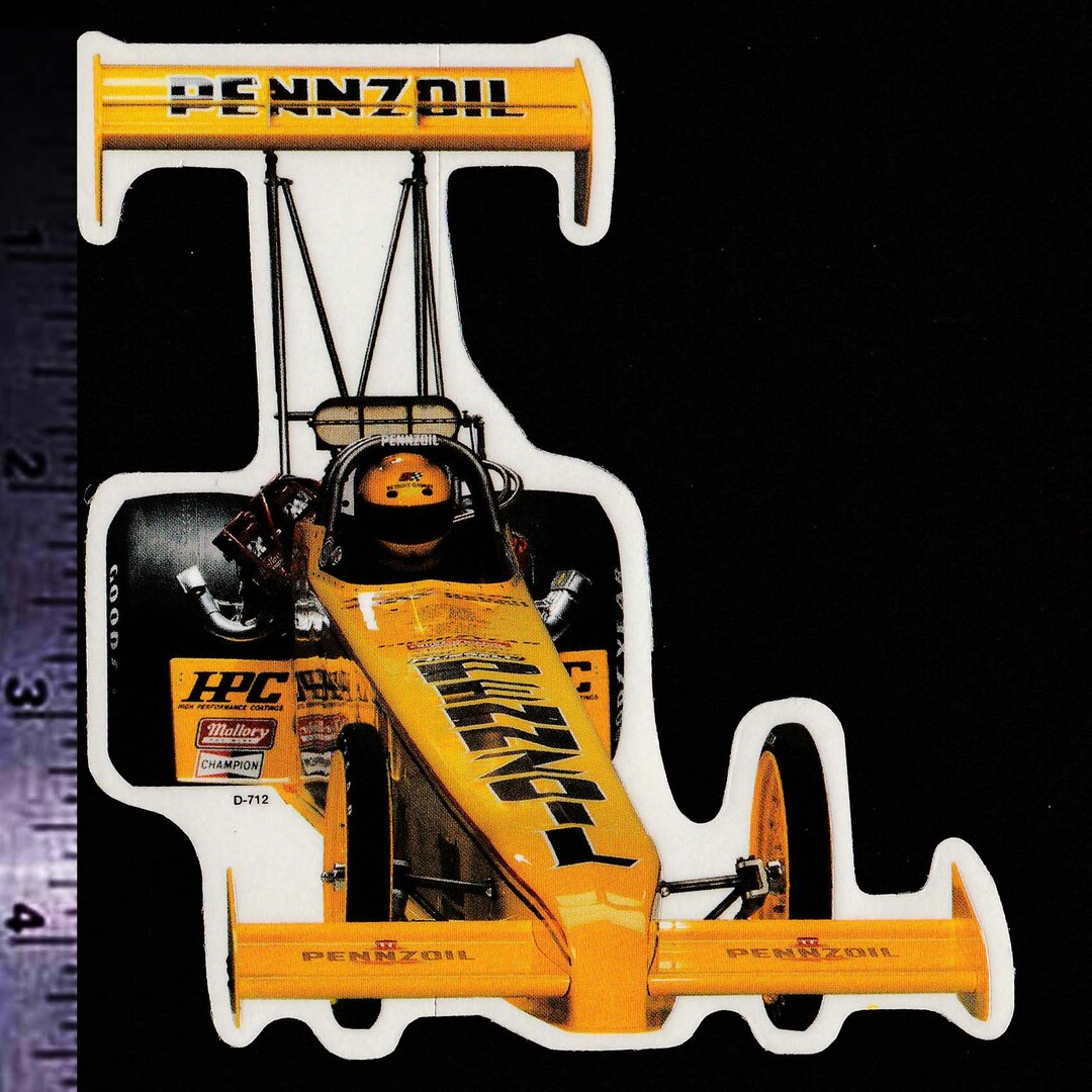 PENNZOIL Eddie Hill Top Fuel Dragster - Original Vintage Racing Decal ...