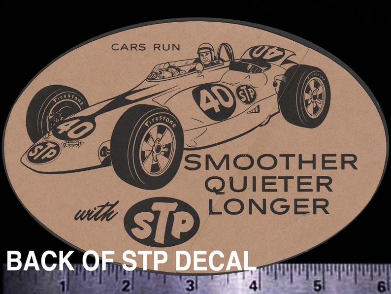 STP - Original Vintage 1960's 70's Racing Decal/sticker 5.75 Inch ...