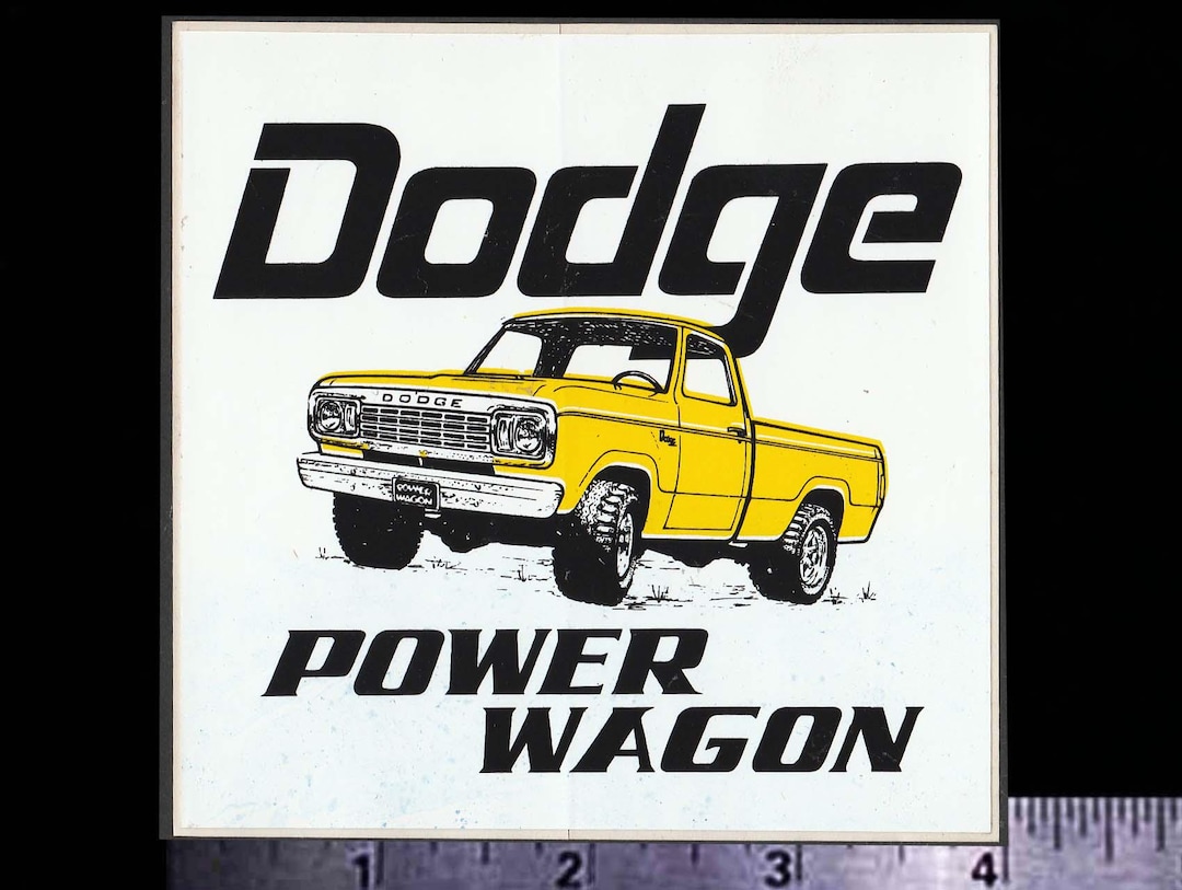 DODGE Power Wagon Pickup Truck - Original Vintage 1970's Racing Decal ...