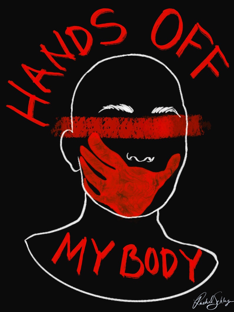 Hands off My Body Poster 18x24 Digital Print, Women's Rights Poster ...